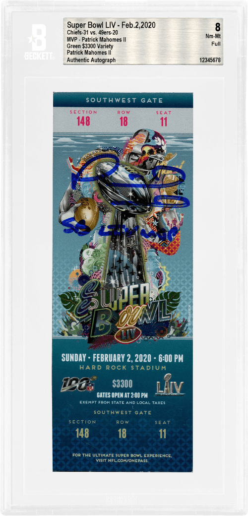 Ticket Grading Services - Beckett Authentication