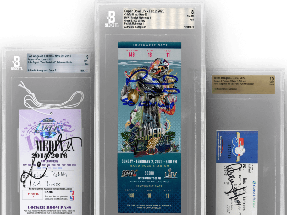 Ticket Grading Services - Beckett Authentication